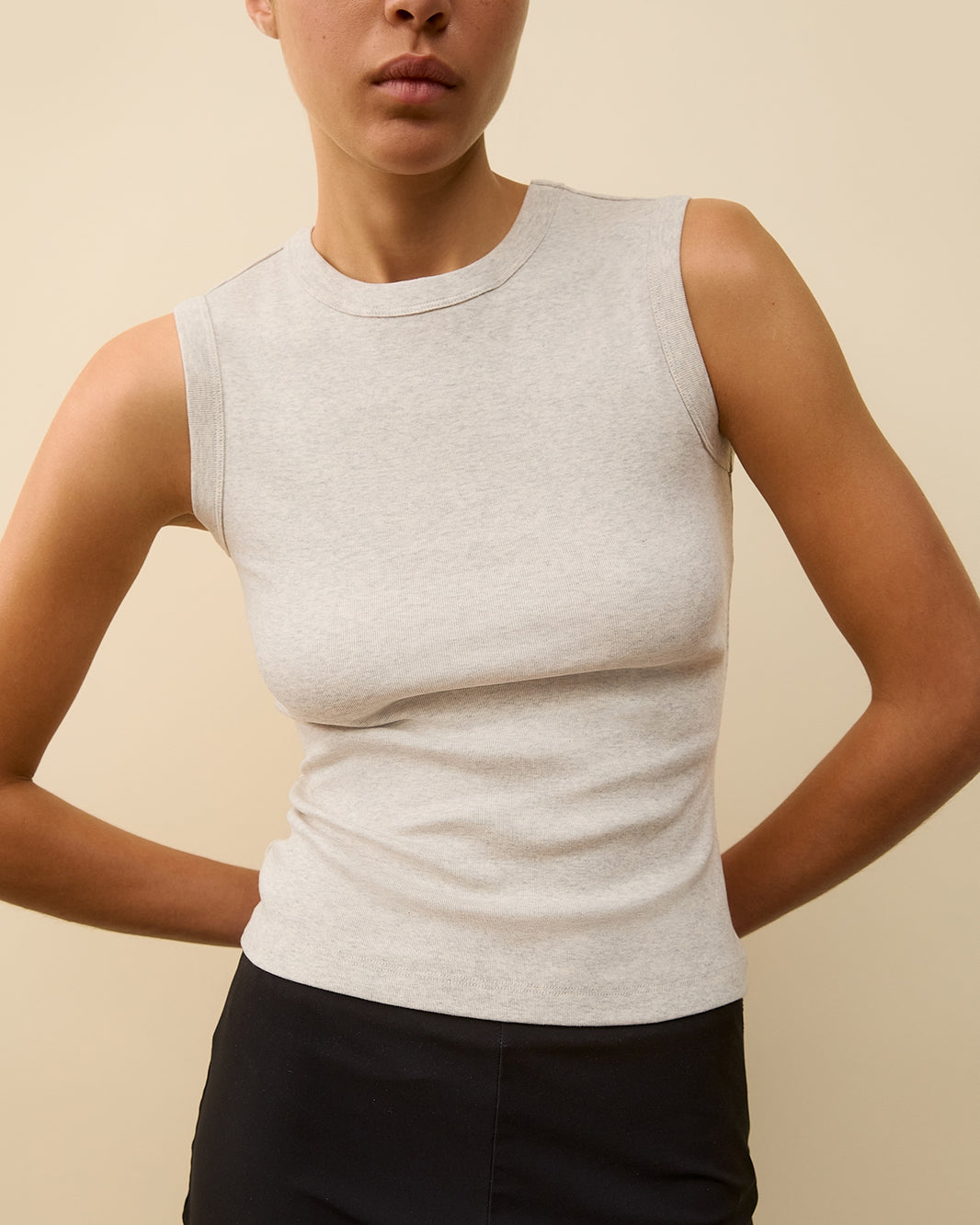 ESMÉ TANK | Heather Grey - FLORE FLORE